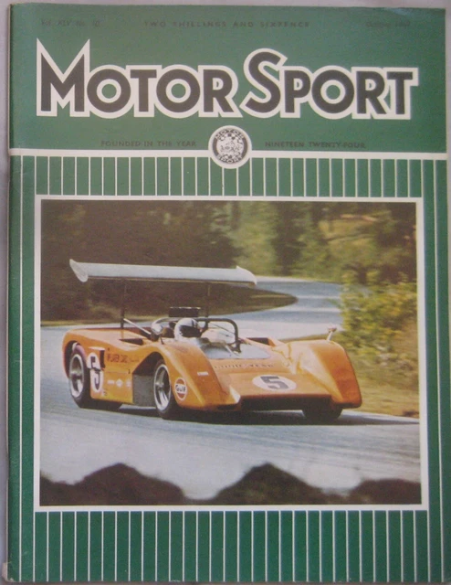 MOTOR SPORT MAGAZINE October 1969 featuring BMW road test, Ford Capri £ ...