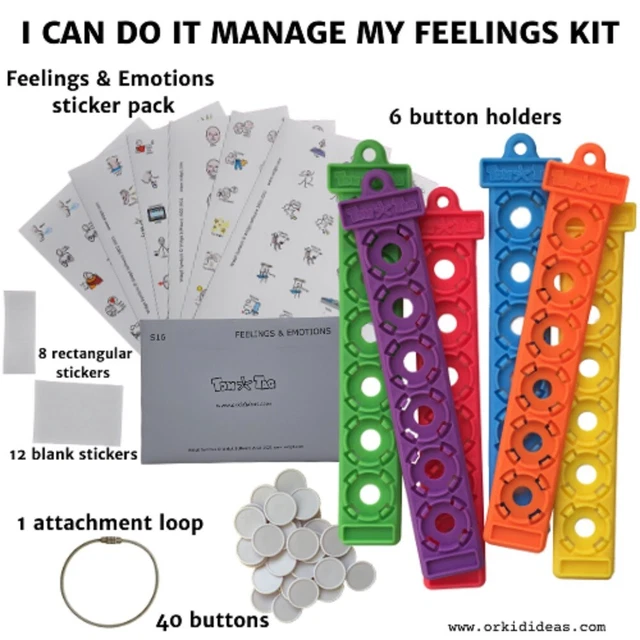 DAILY ROUTINE AUTISM Chart Visual MANAGE FEELINGS Support TomTag Kit ...