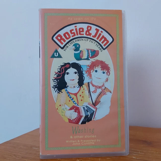 Rosie And Jim Washing And Other Stories John Cunliffe Vintage Vhs Video 6053