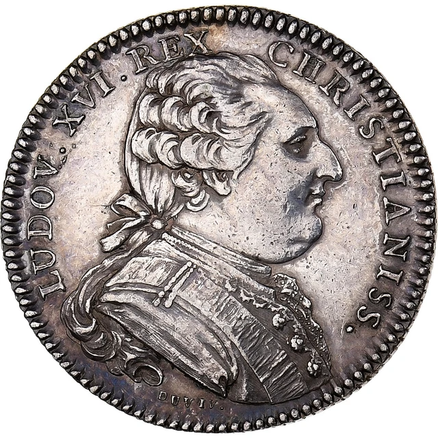 FRANCE, JETON, LOUIS XVI, Etats de Bourgogne, 1785, Argent, Duvivier ...