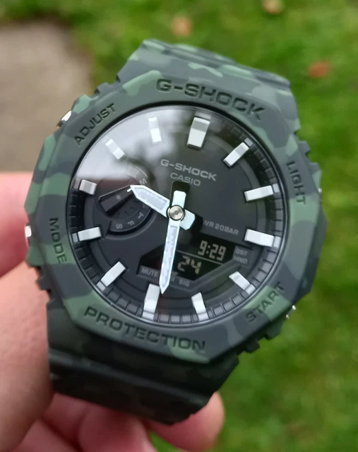 CUSTOM CASIO G-SHOCK Casioak Ga-2100-1Aer 200M Divers. Camo Modded ...