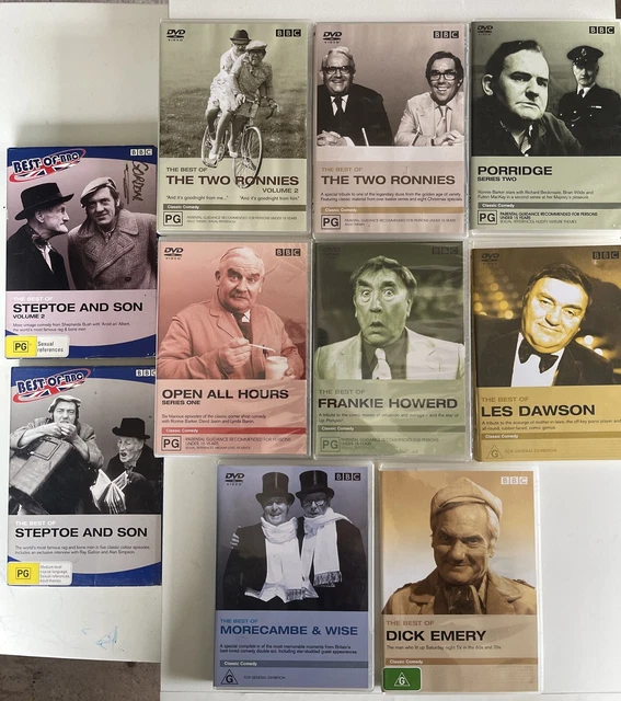 LOT 10X BBC Comedy Classics DVDs Two Ronnies Porridge Steptoe Son Dick ...