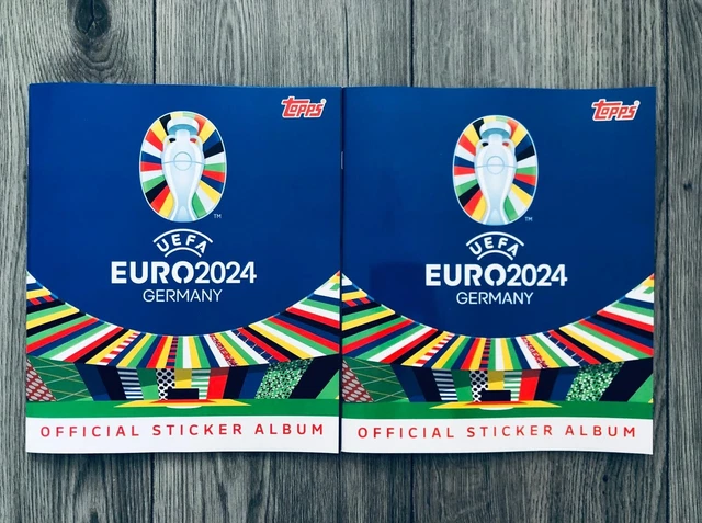 TOPPS EURO 2024 Germany UEFA Official Sticker Book Album & 6 Stickers x ...