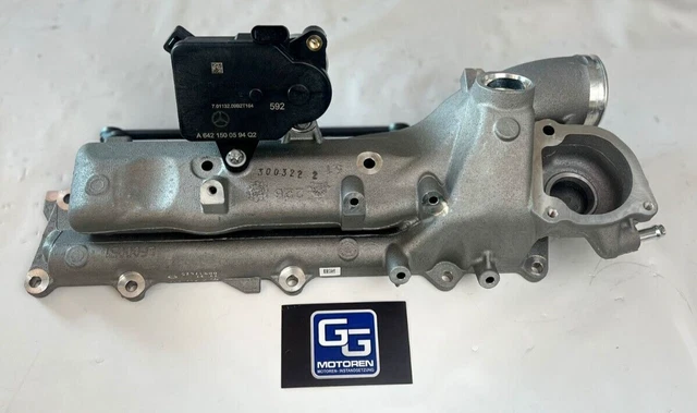 GENUINE MERCEDES OM642 intake manifold/inlet bridge with servomotor ...