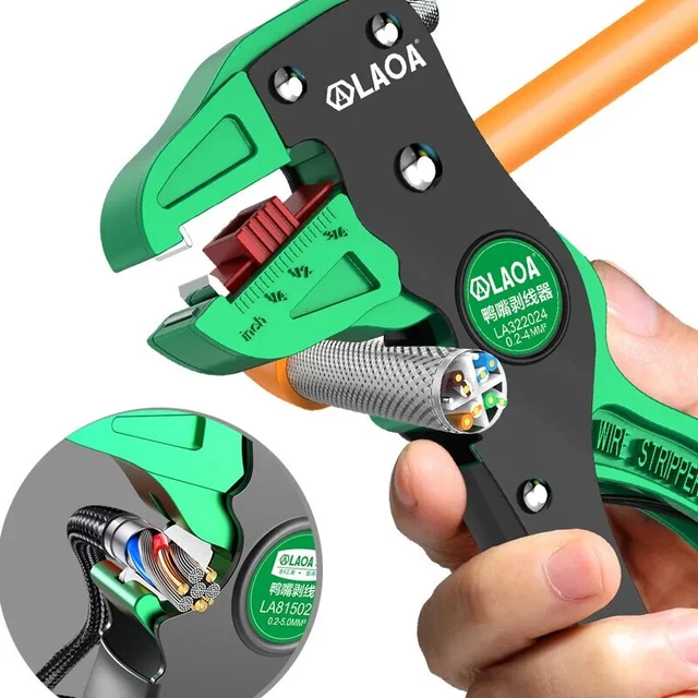 AUTOMATIC WIRE STRIPPER Flatwire Cutter Stripping Plier 0.2 to 4mm ...