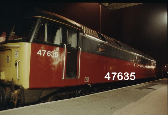 CLASS 47 (47635) Loco 35mm slide Kodak Dec 92 @ Doncaster (ref T02) #1 ...