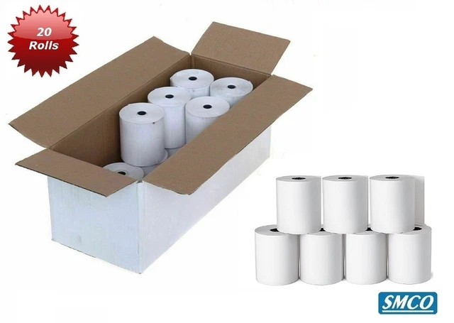 20 SHARP ER1076 Till Rolls NON-THERMAL Plain Paper CASH REGISTER 57 x ...