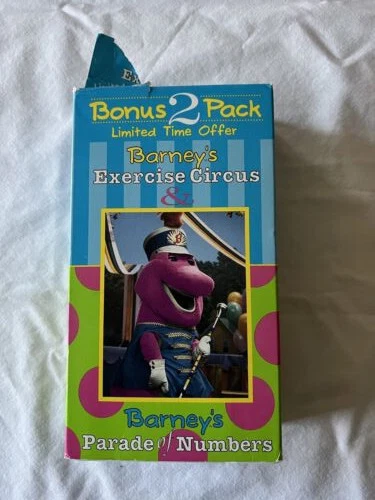 BARNEY - EXERCISE Circus / Parade Of Numbers (Double Pack) (VHS, 1997 ...