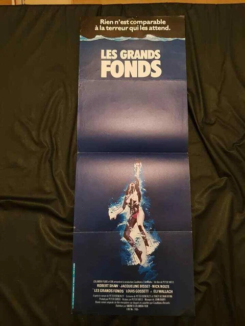 AFFICHE DE CINÉMA d'époque du film: LES GRANDS FONDS de 1977 (30x80cm) EUR 10,00 - PicClick IT