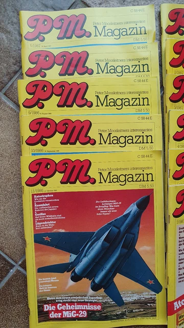 11X PM MAGAZIN Peter Moosleitner Jahrgang 1986 1987 EUR 20,00 - PicClick DE