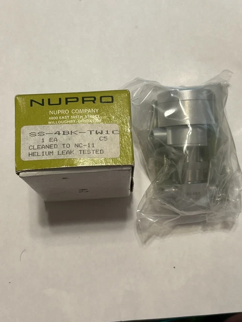 NEW NUPRO SS-4BK-TW1C Valve, Swagelok £129.13 - PicClick UK