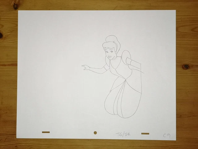 CINDERELLA DISNEY ANIMATION Production Sericel LE Walt Disney Original ...
