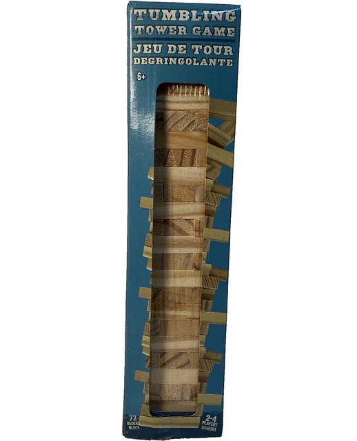 72 PC TUMBLING Tower Game Wooden Mini Jenga Age 6+ / 2-4 Players $6.99 ...