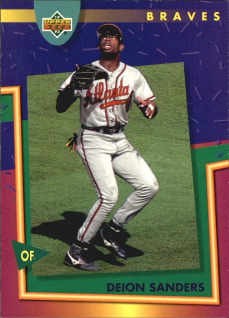 1993 Fun Pack Carte Baseball Atlanta Braves #67 Deion Sanders Eur 1,87