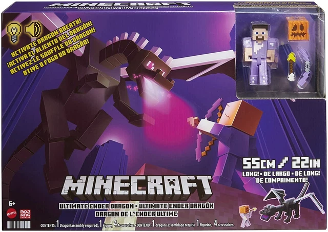 NEW MINECRAFT ULTIMATE Ender Dragon Figure 22" Mist Breathing Creature ...