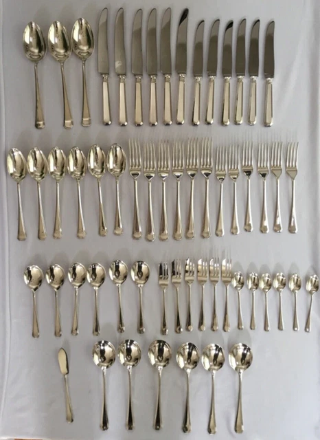 JAMES DIXON & Sons Grecian Pattern Silverplate Canteen Of Cutlery ...