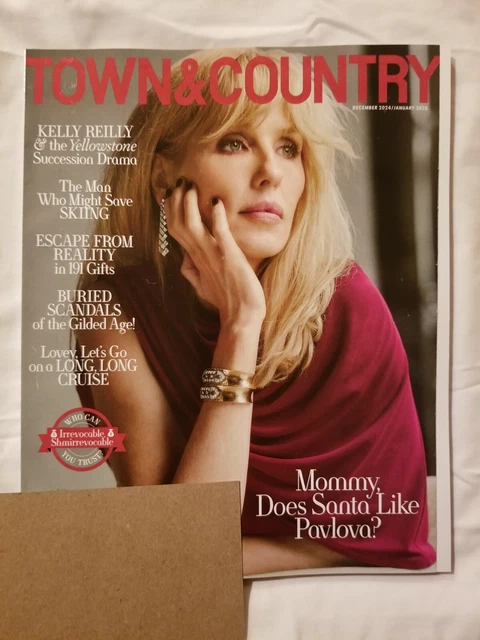 TOWN & COUNTRY Magazine Kelly Reilly Dec 2024 Jan 2025 *Label Not Cut ...