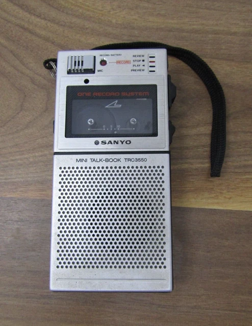 VINTAGE SANYO MINI Talk-Book TRC3550 Tape Recorder Dictaphone - Spares ...