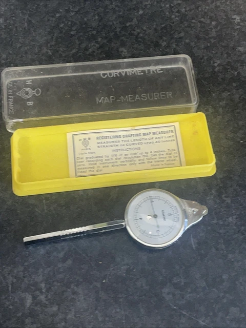 VINTAGE CURVIMETRE ROTARY Map Measurer Dial Distance Made in France ...