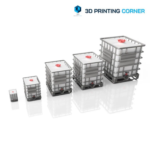 IBC TANK 1000L Container 1:32, 1:43, 1;50, 1:76, 1:148 Scale O, OO N ...