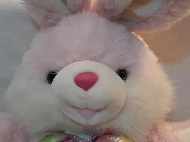 CHAD VALLEY 60CM/23& Bunny Rabbit Pastel PInk/White Soft Plush Toy £11. ...
