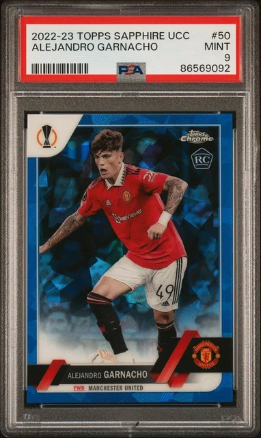 PSA 9 ALEJANDRO Garnacho Rookie Topps Sapphire Edition Manchester ...