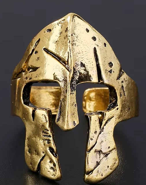 GLADIATOR GOLD RING Hip Hop Rap Music Steam Punk Gangs Ghetto Gangster ...