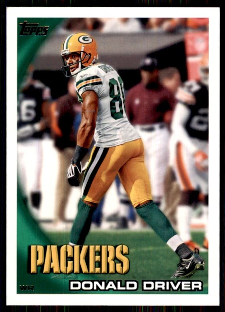 CARTE DE FOOTBALL 2010 Topps Donald Driver Green Bay Packers #76 NFL ...