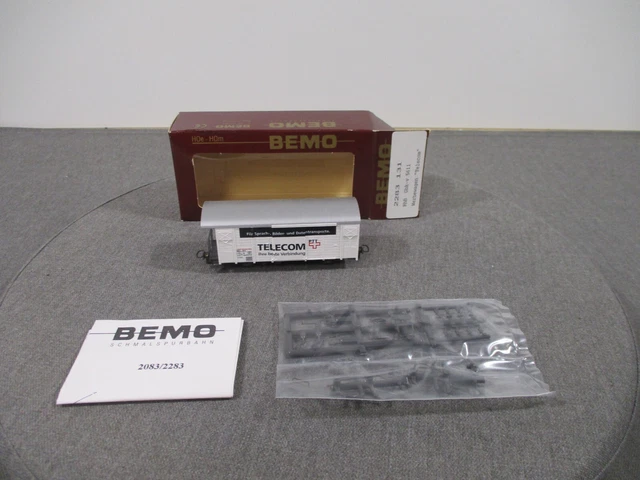 BEMO SPUR H0M 2283 131 ged. Güterwagen “Telecom” Gbk-v 5611 der RhB in ...