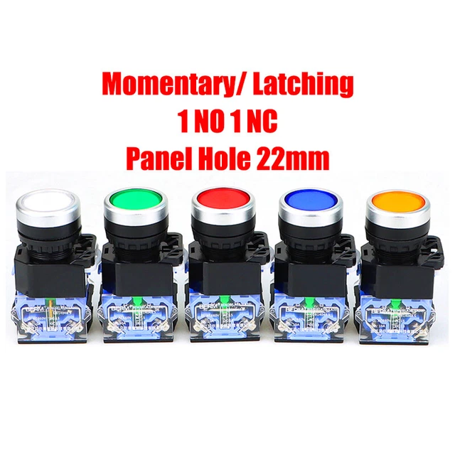 PUSH BUTTON ON/OFF Switch Momentary/ Latching Start Stop Key Mushroom ...