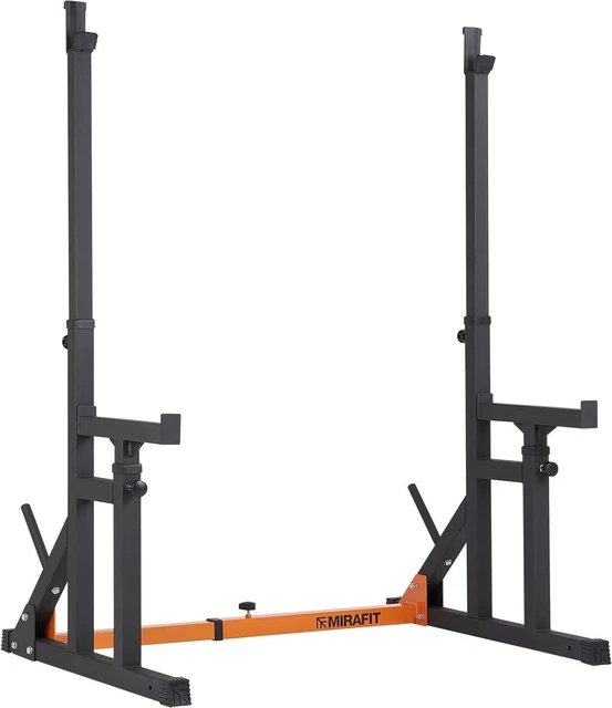 MIRAFIT M130 FULLY Adjustable Squat and Bench Press Rack With Multi ...