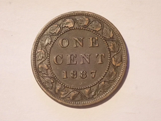 1887 CANADA COPPER QUEEN VICTORIA 1 CENT in EXCELLENT COLLECTABLE ...