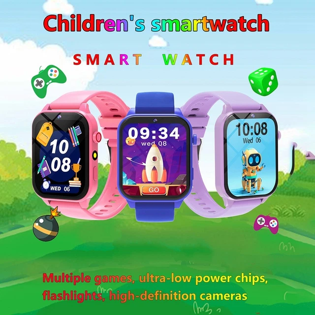 2X(CHILDREN STUDY SMARTWATCH Camera Games Flashlight Sleep ...