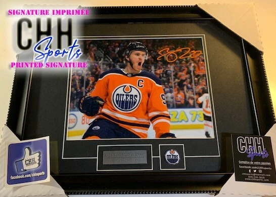 CONNOR MCDAVID #97 8x10 photo Frame Cadre EDMONTON OILERS REPRINT AUTO ...