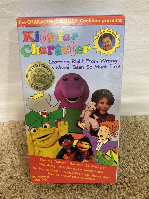 KIDS FOR CHARACTER (VHS, 1996) The Character Counts Coalition Barney ...