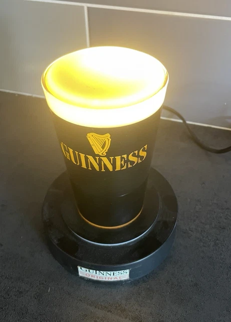 RARE GUINNESS ILLUMINATED Bar Pump Font Light Up Lamp Fully Working! £ ...