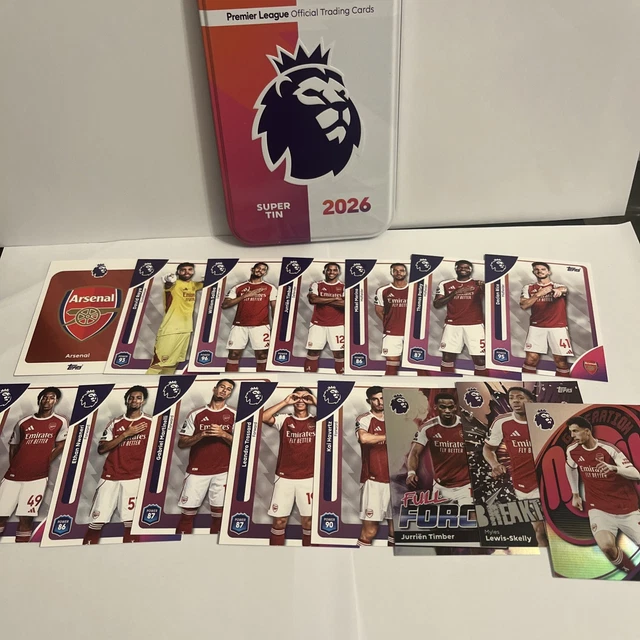 TOPPS 2026 PREMIER League 25/26 Arsenal Base Bundle 15 cards £2.50 ...