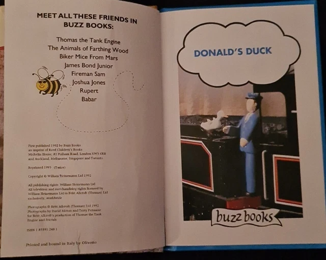 THOMAS THE TANK Engine & Friends: Donald's Duck. Buzz Mini #33. HC ...