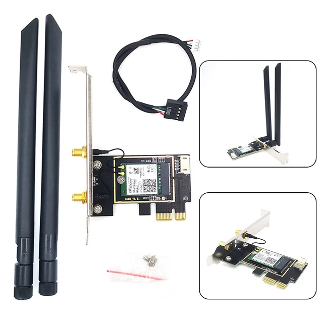PCIE WIFI 6E Intel AX210 802.11AX Wifi Adapter Bluetooth 5.2 Card For ...