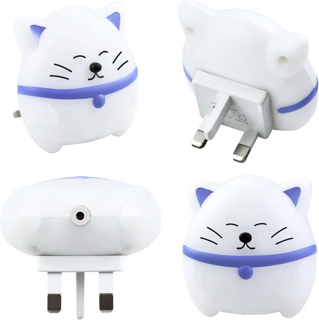 KIDS NIGHT LIGHT Plug in Wall with Dusk to Dawn Photocell Sensor, Cute ...