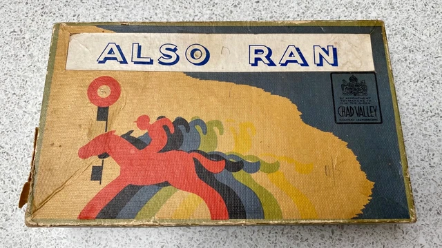 CHAD VALLEY ALSO Ran Party/ Gambling Game Horse Racing 1946 Vintage Pre ...