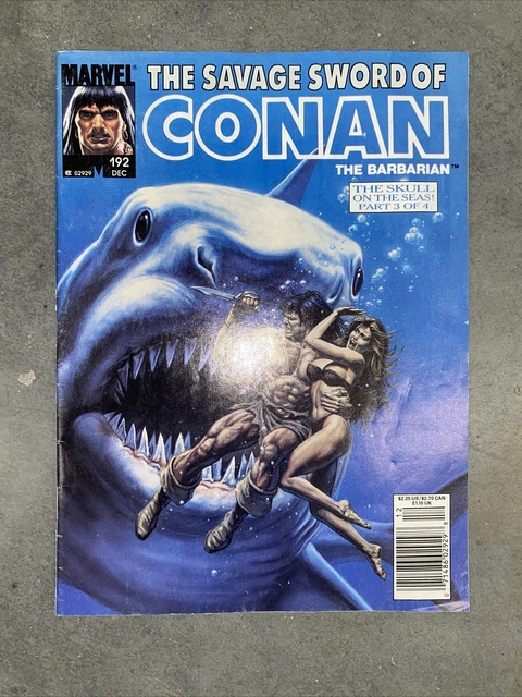 SAVAGE SWORD OF Conan il Barbaro #192 1991 Bob Larkin Cover Marvel ...