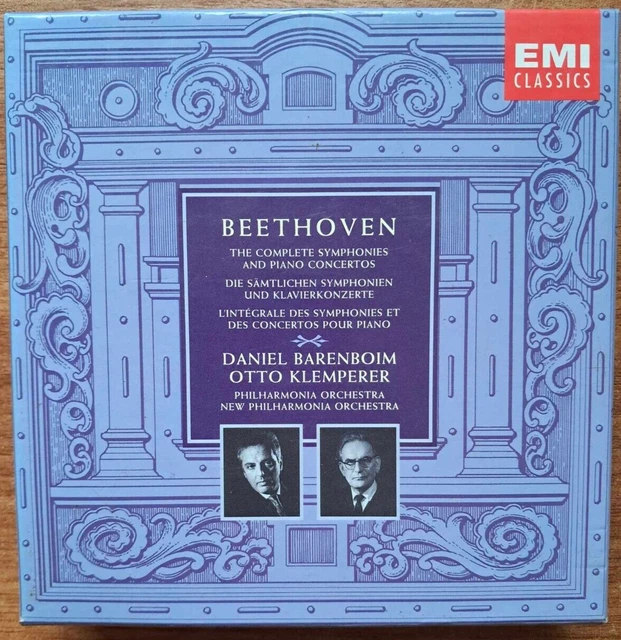 BEETHOVEN COMPLETE SYMPHONIES and Piano Concertos 9 cds EMI Klemperer ...