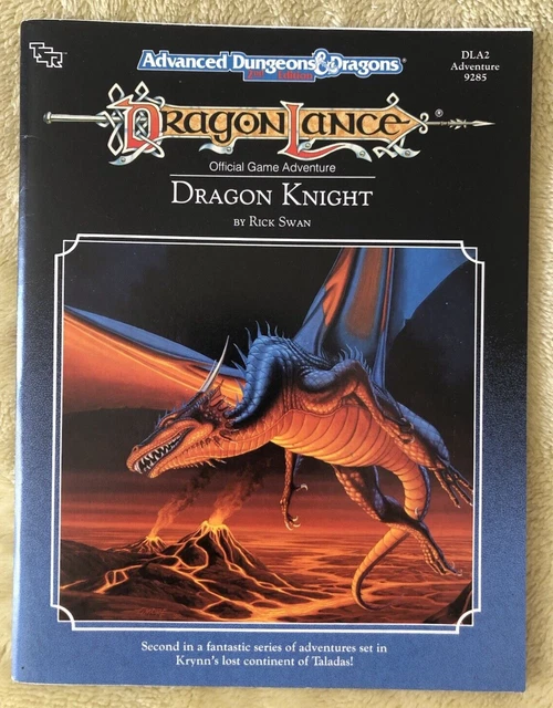 MODULE DLA2 - DRAGON KNIGHT Dungeons & Dragons DRAGONLANCE #9285 w MAP ...