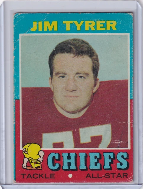 1971 TOPPS FOOTBALL #206 Jim Tyrer - Kansas City Chiefs EUR 3,31 ...