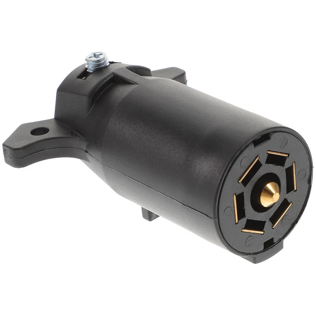 12V 7 PIN RV Trailer Connector Adapter Plug with US Plug - Black $15.72 ...