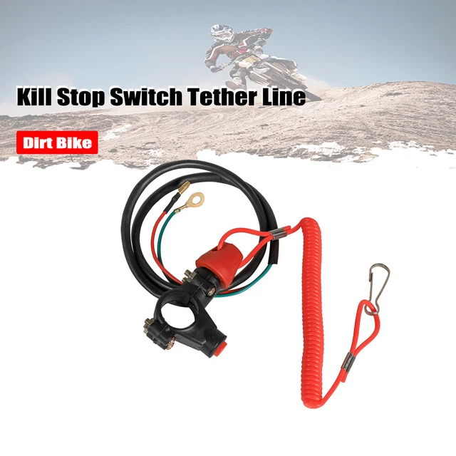 UNIVERSAL TETHER LINE Kill Stop Switch 50cc-250cc ATV Dirt Bike For ...