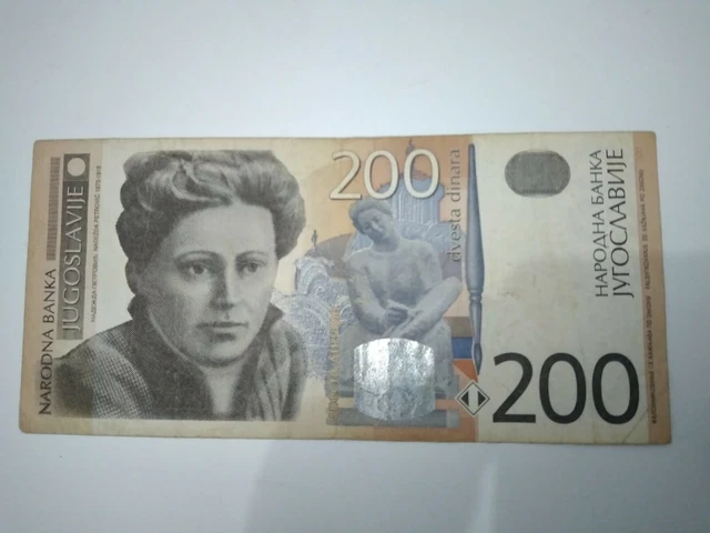 JUGOSLAVIA 200 DINARA 2001 RARA! Banconota art. 1291 EUR 11,50 - PicClick IT