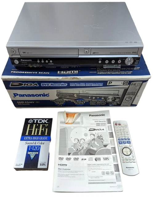PANASONIC VCR VHS DVD Recorder Combo Unit Player Hi-Fi Blank Tape DMR ...