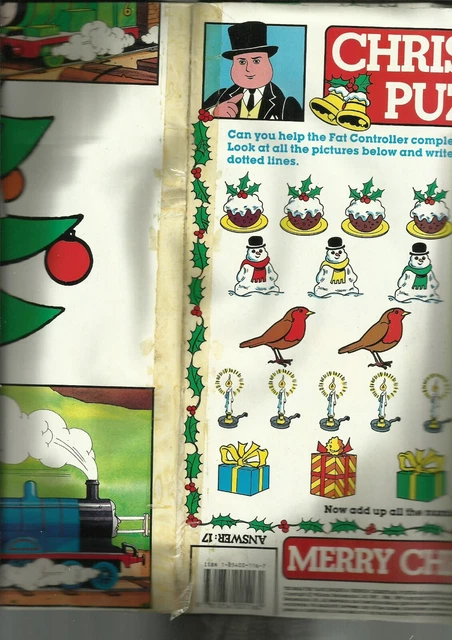 THOMAS THE TANK Engine and Friends Christmas Poster Magazine 1989 £15. ...